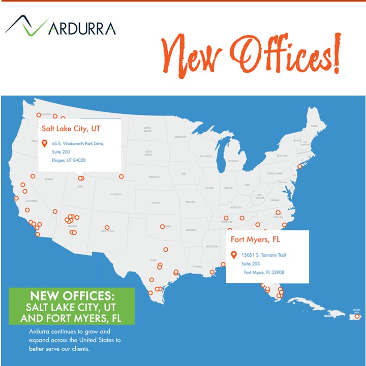 Ardurra Announces Two New Offices: Fort Myers, FL and Salt Lake City, UT!
